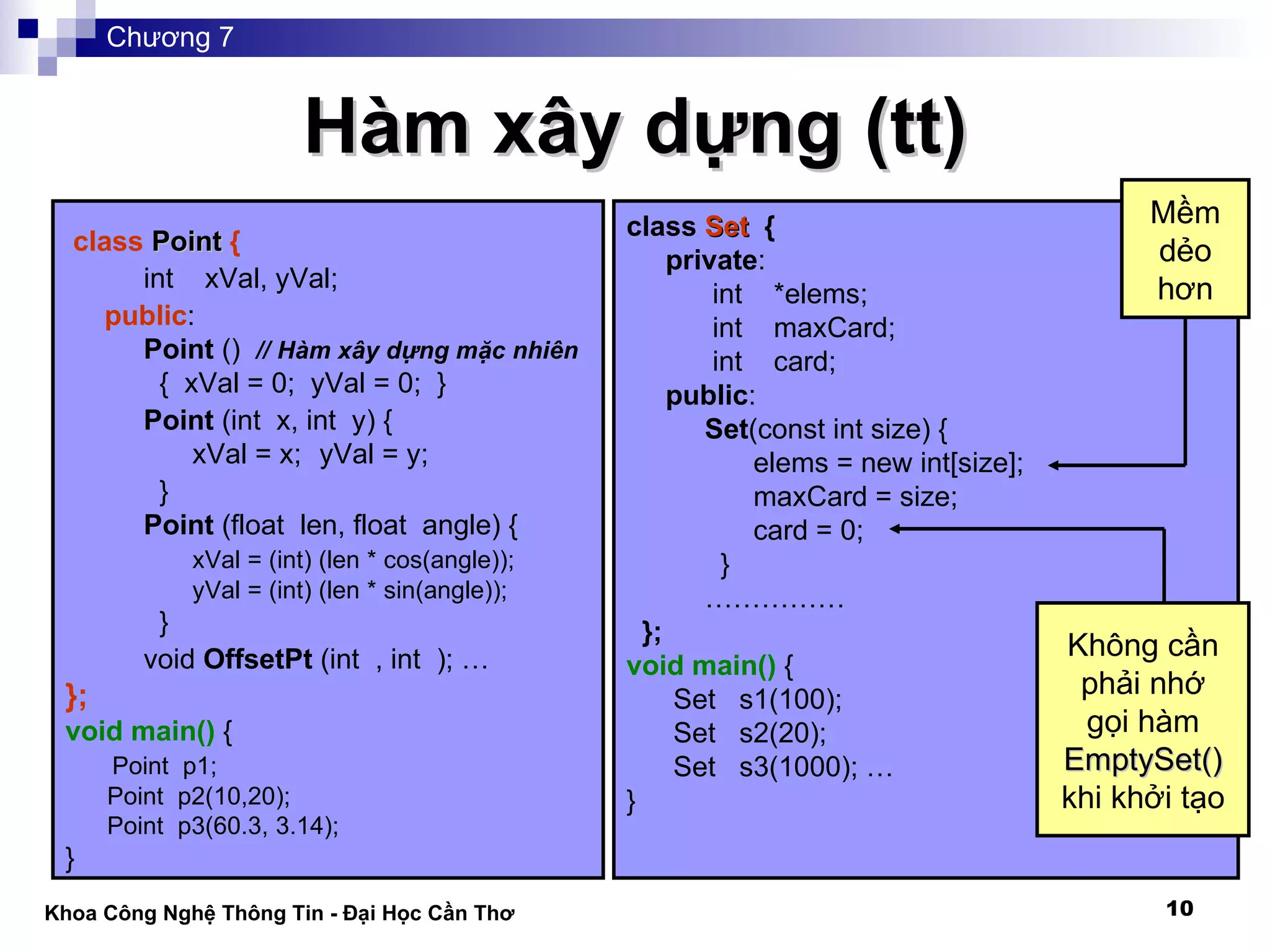 Lap trinh huong_doi_tuong_cpp_dhct_lesson07 | PPT