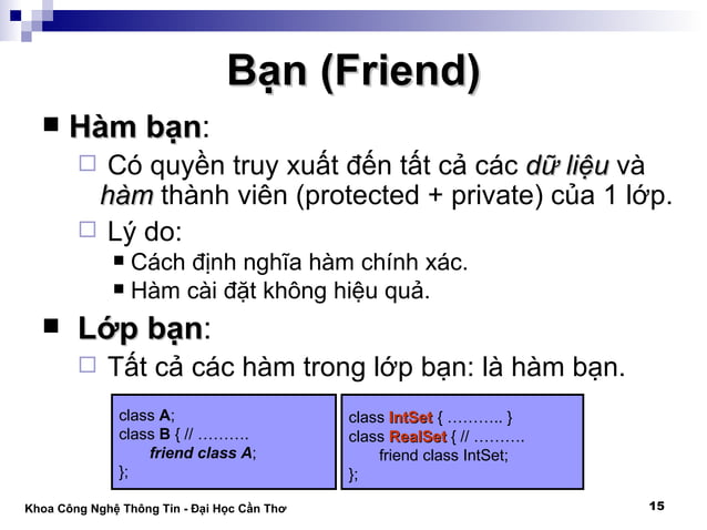 Lap trinh huong_doi_tuong_cpp_dhct_lesson07 | PPT