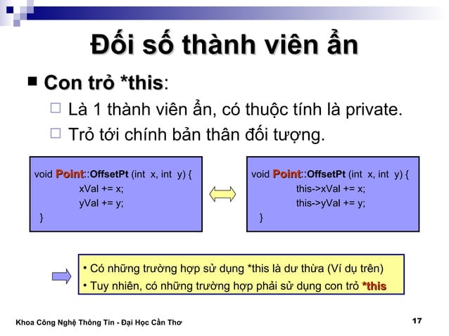 Lap trinh huong_doi_tuong_cpp_dhct_lesson07 | PPT