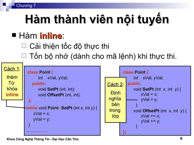 Lap trinh huong_doi_tuong_cpp_dhct_lesson07 | PPT