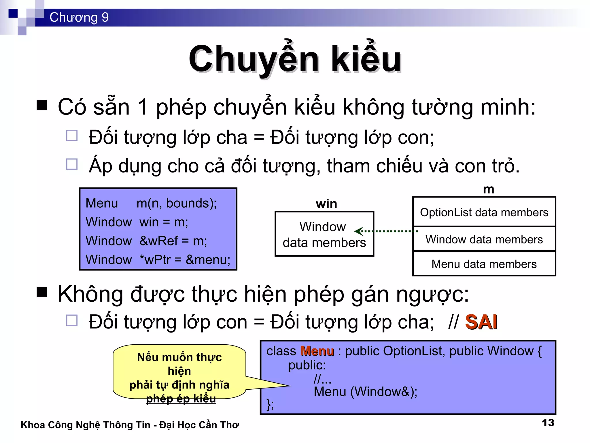 Lap trinh huong_doi_tuong_cpp_dhct_lesson09 | PPT