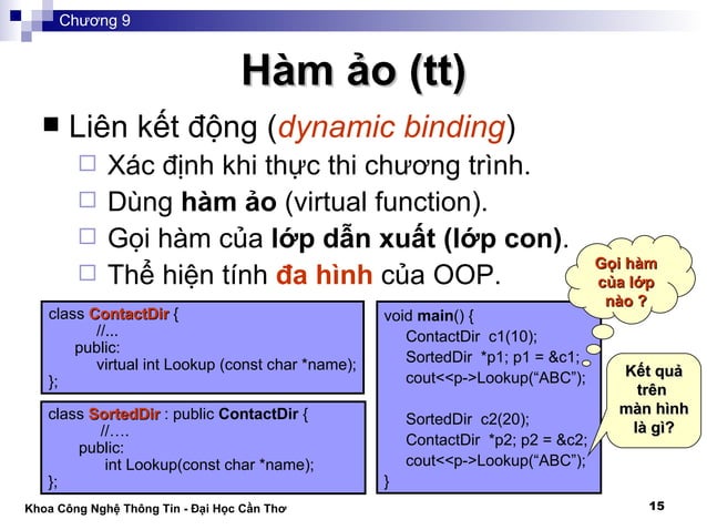 Lap trinh huong_doi_tuong_cpp_dhct_lesson09 | PPT