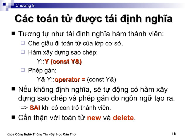 Lap trinh huong_doi_tuong_cpp_dhct_lesson09 | PPT