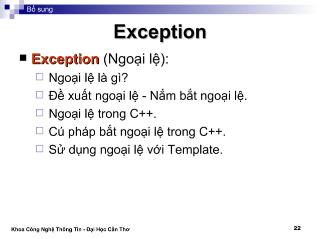 Lap trinh huong_doi_tuong_cpp_dhct_lesson09 | PPT