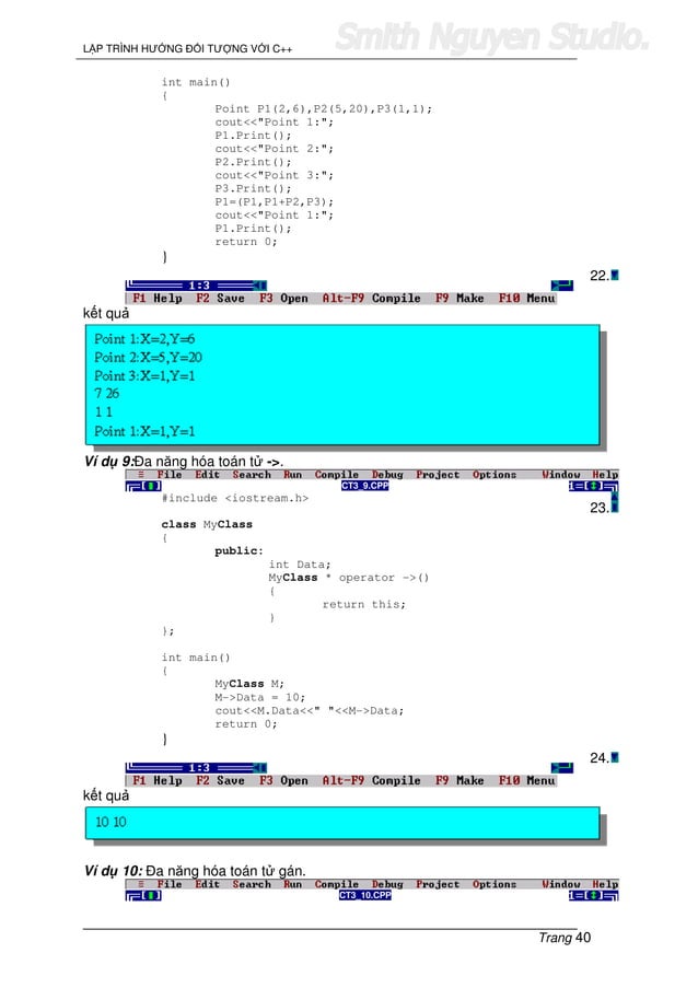 Lap trinh huong doi tuong voi c++ smith.n studio | PDF