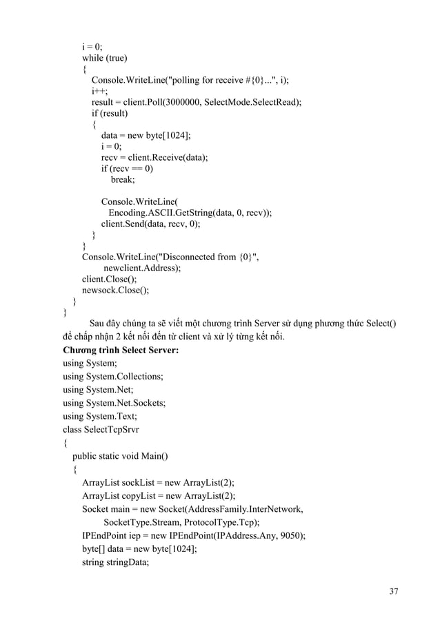 Lap trinhmang(socket)c# | PDF