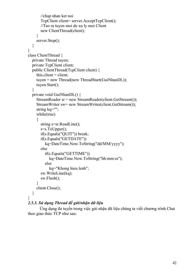 Lap trinhmang(socket)c# | PDF