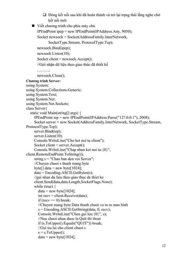 Lap trinhmangvoic sharp | PDF