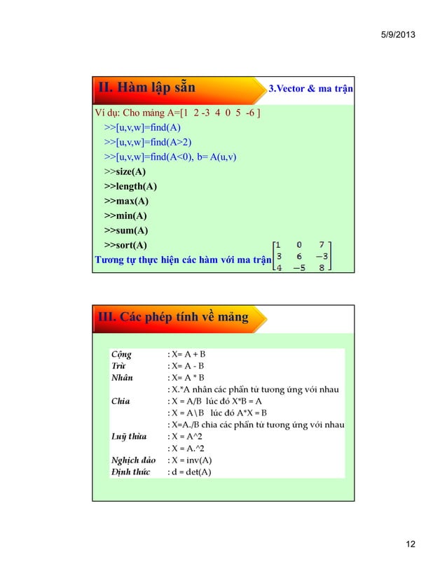 Lap trinh matlab_co_ban_1731 | PDF