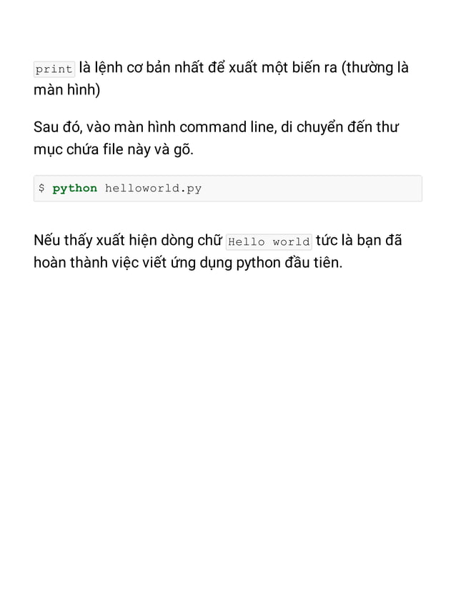 Lập trình Python cơ bản | PDF