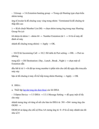 Lap trinh tong dai dien thoai panasonic kx tda100-200 | DOC