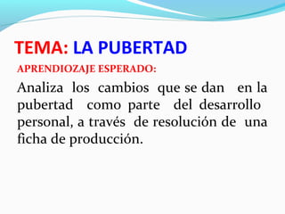 La pubertad | PPT | Reproductive Health | Diseases and Conditions