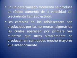 La pubertad y la adolescencia | PPTX