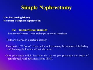 LAPAROSCOPIC UROLOGICAL SURGERY | PPTX
