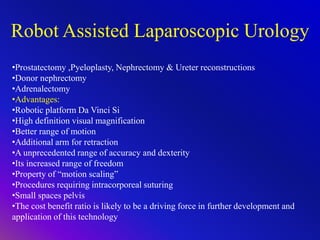LAPAROSCOPIC UROLOGICAL SURGERY | PPTX