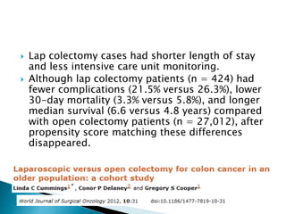Lap vs Open Colorectal Resection | PPTX