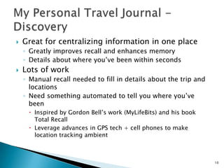 LA Quantified Self Meetup (10/11) - Location Tracking | PPTX