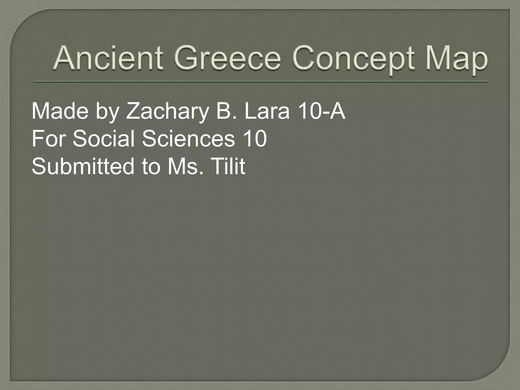 Ancient Greece Concept Map | PPTX