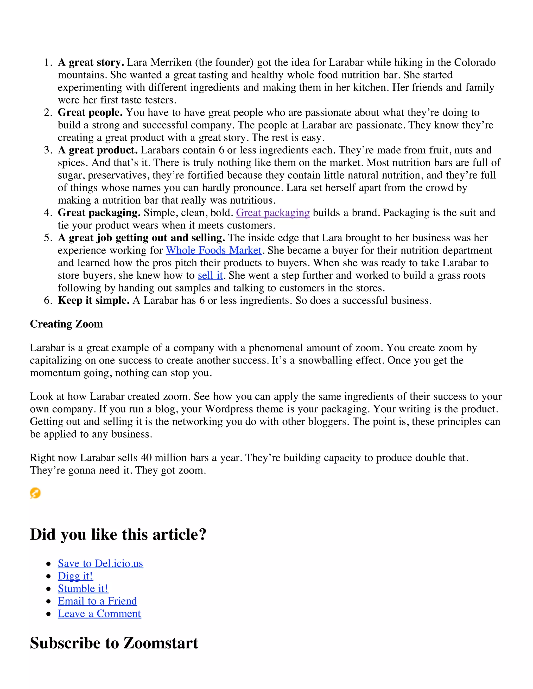 Larabar Case Study | PDF