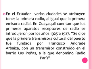 La radio en el ecuador | PPTX