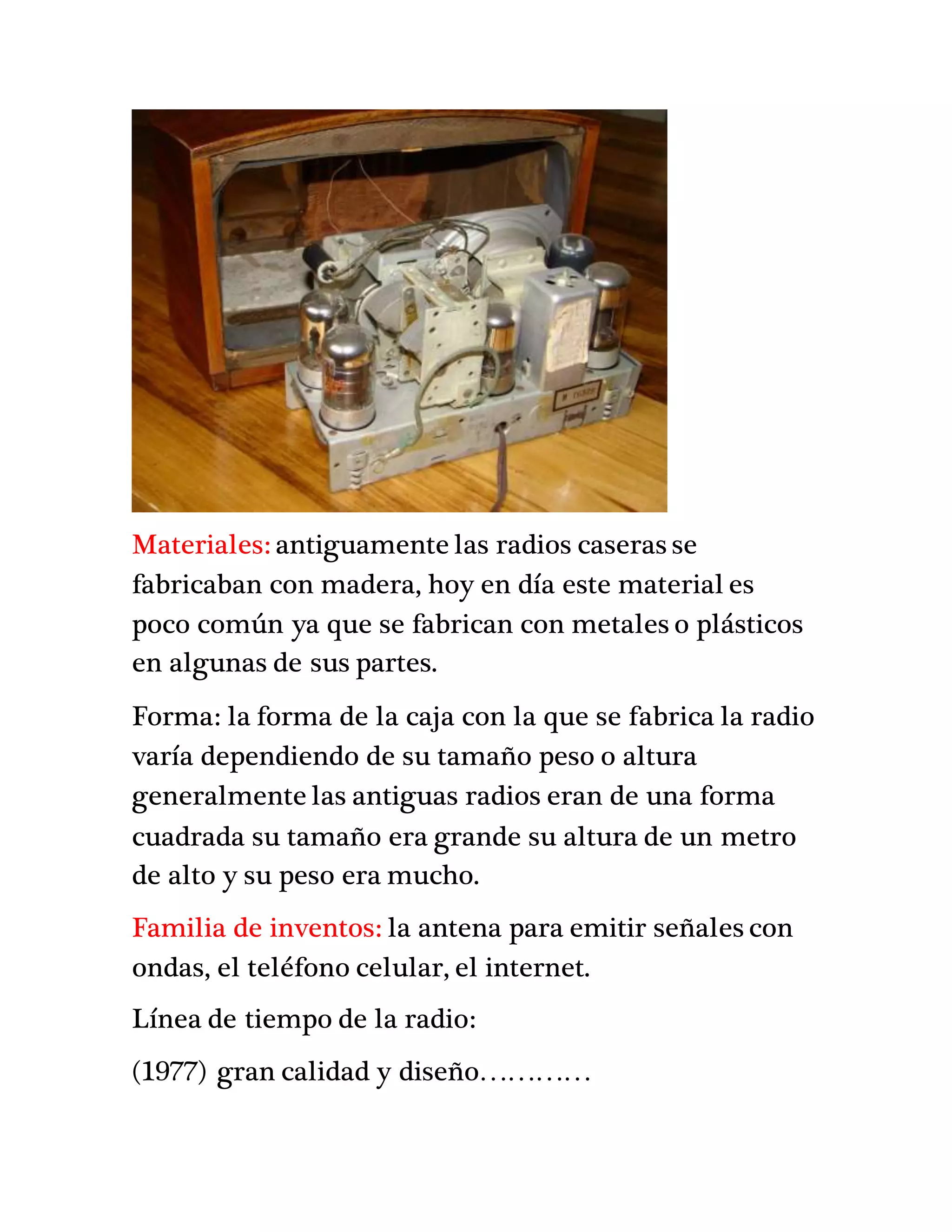 La radio moderna | DOCX
