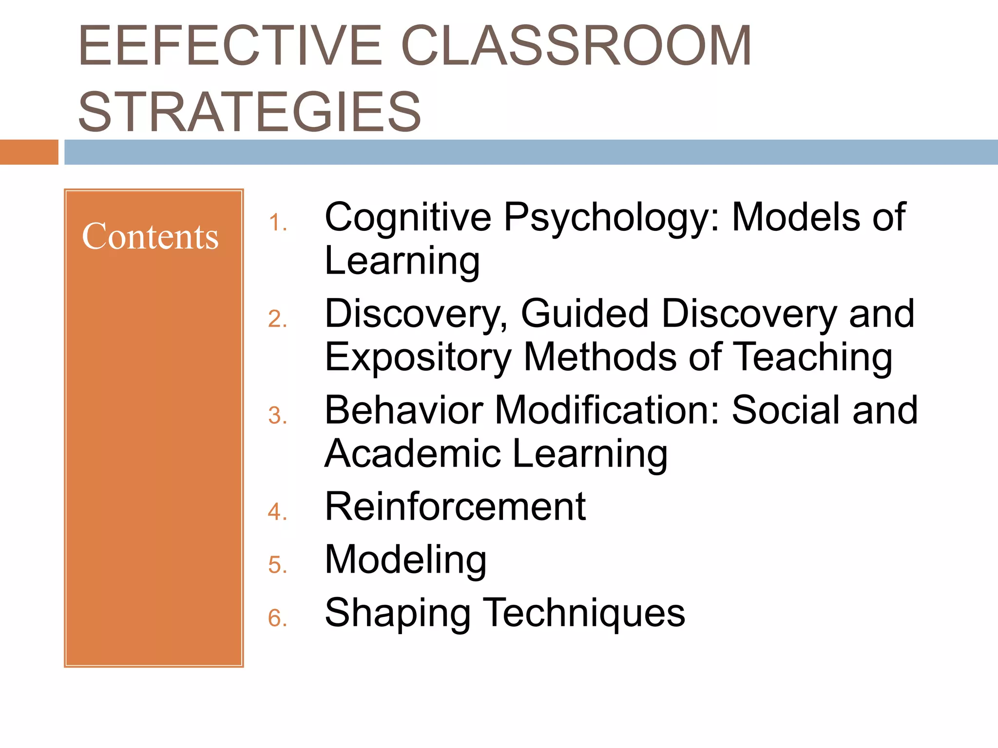 Effective classroom strategies ppt | PPT