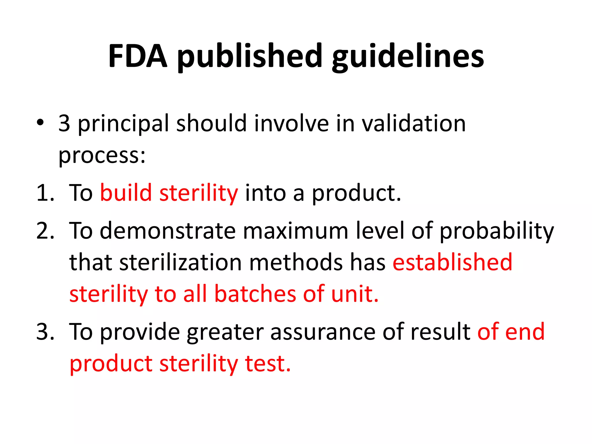 validation of Sterilization process | PPTX