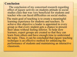 The Effects Of Jigsaw Learning On Students Attitude In Social Studies ...