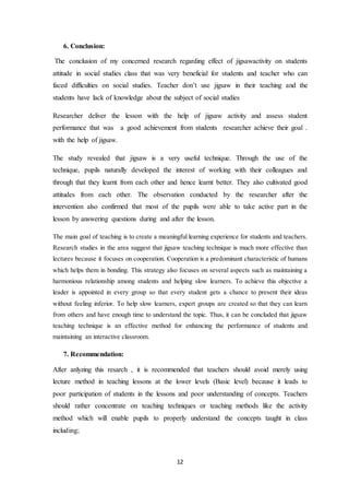 The Effects Of Jigsaw Learning On Students Attitude In Social Studies ...