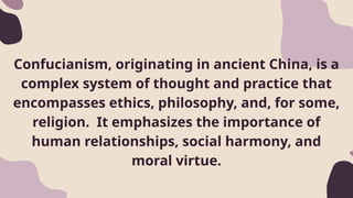 Confucianism (Intro. To World Religion and Belief System | PPTX