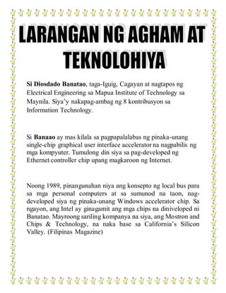 MGA NATATANGING PILIPINO SA IBA'T IBANG LARANGAN | DOCX