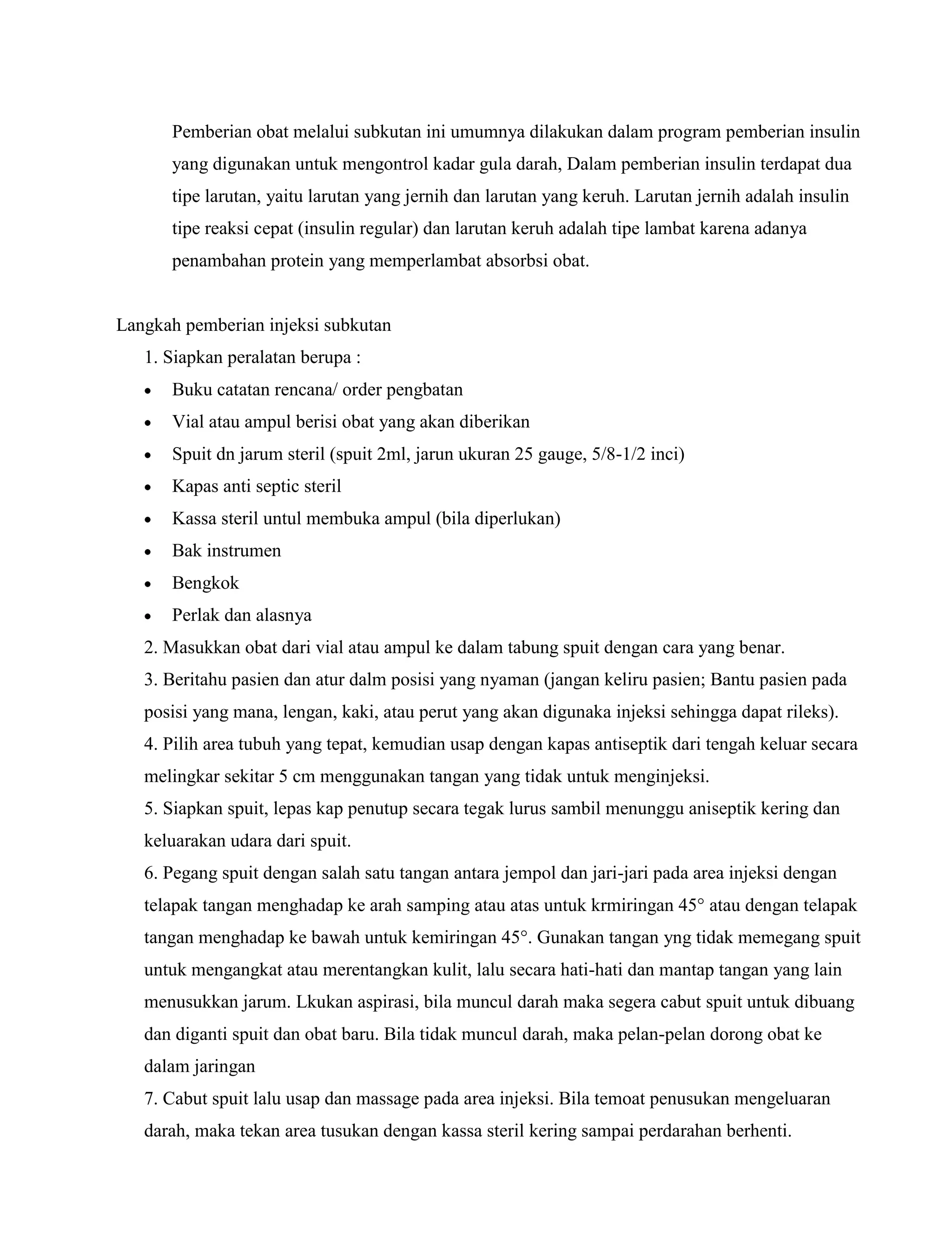 La rangki injeksi intravena n subkutan | DOCX