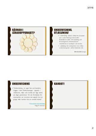 Arbetsro och ledarskap i klassrummet, Magnus Blixt | PDF