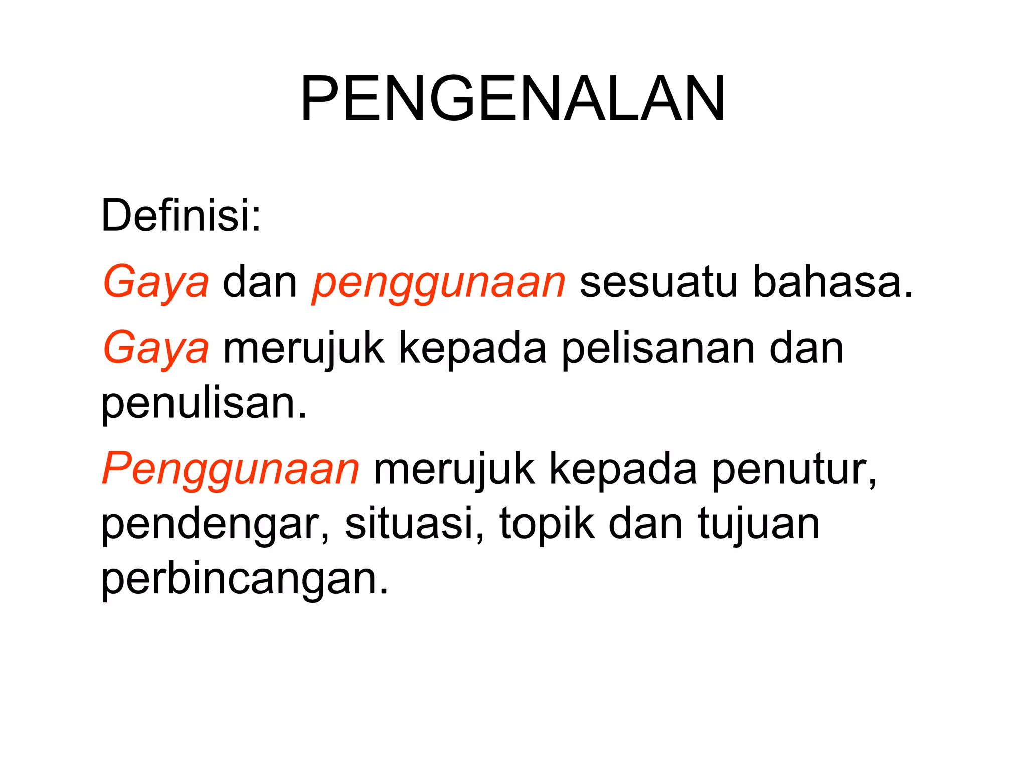 Laras bahasa dalam bahasa melayu | PPT