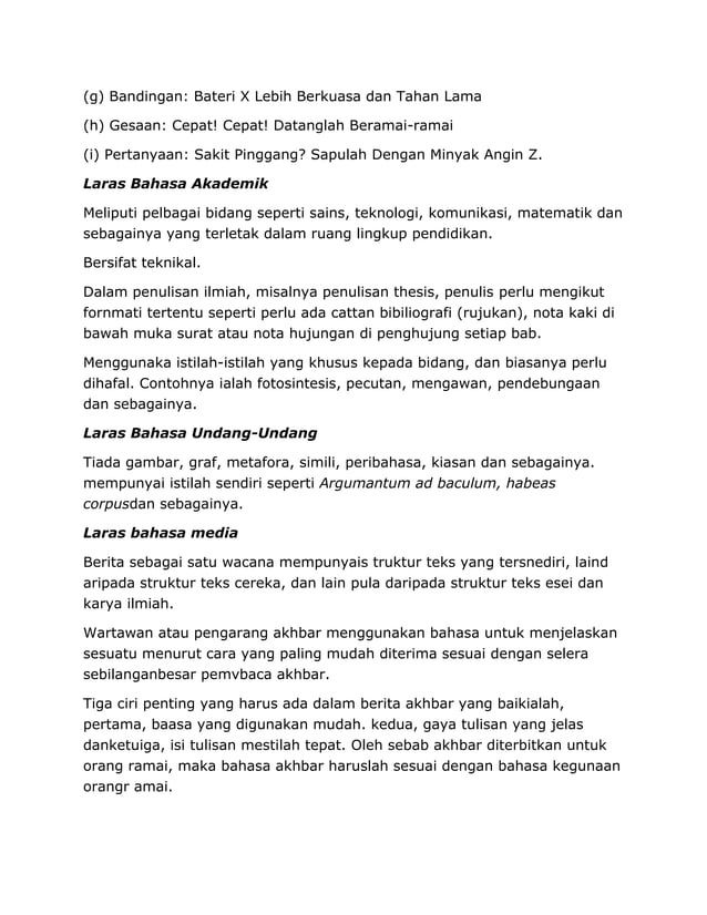 Laras bahasa | DOCX