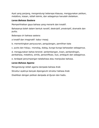 Laras bahasa | DOCX