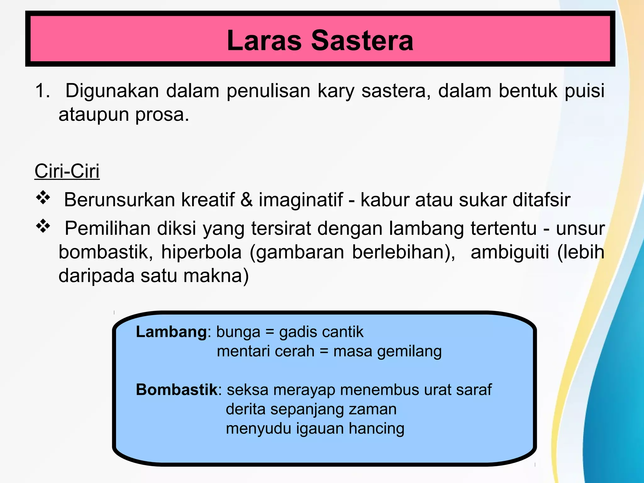 Penulisan Akademik : Laras Bahasa | PPT