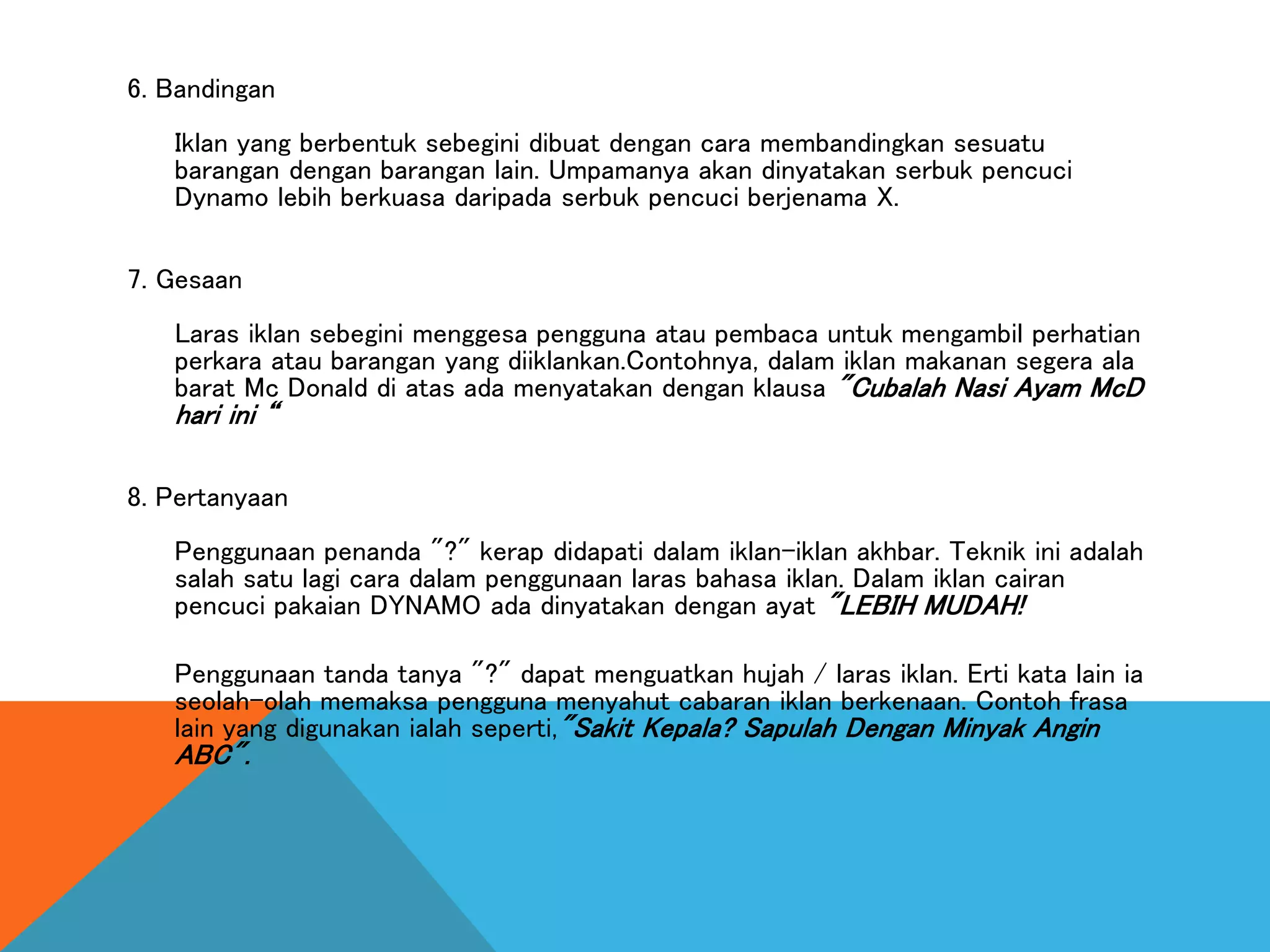 Laras bahasa iklan | PPTX