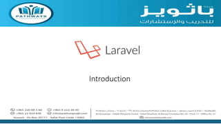 laravel introduction frame work php.pptx