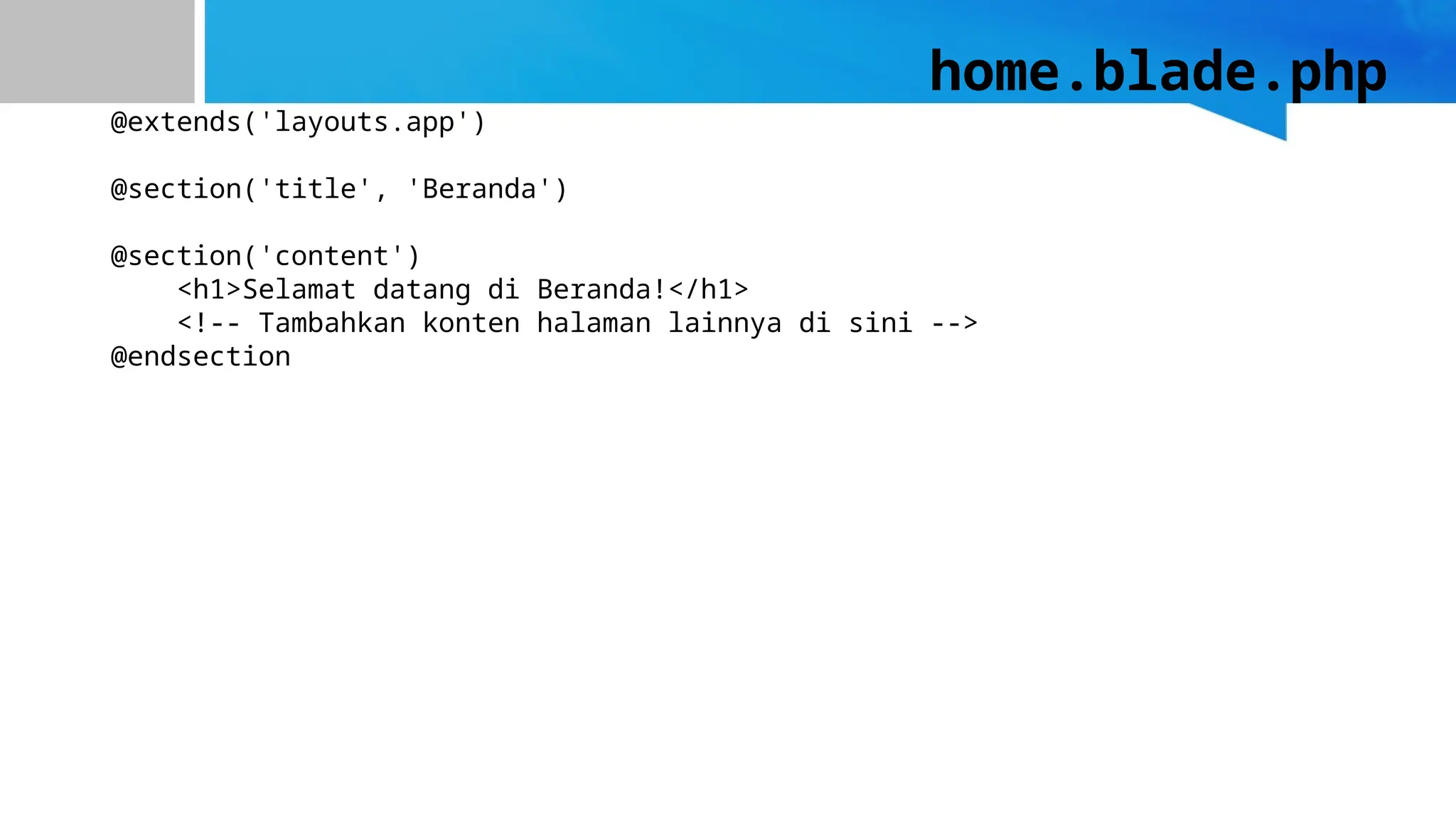 Pengenalan Laravel - install,routing,controller dan view.pptx