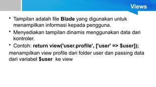 Pengenalan Laravel - install,routing,controller dan view.pptx