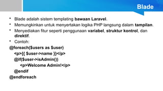 Pengenalan Laravel - install,routing,controller dan view.pptx