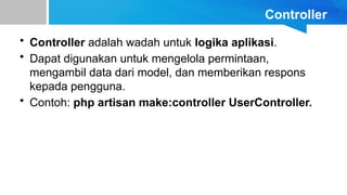 Pengenalan Laravel - install,routing,controller dan view.pptx