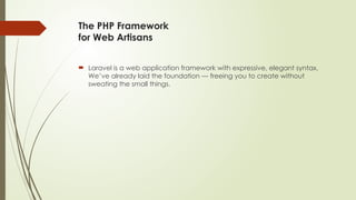 LARAVEL.pptx one PHP version to understand | PPT