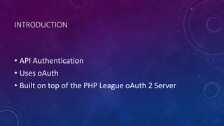 An introduction to Laravel Passport | PPTX