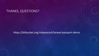 An introduction to Laravel Passport | PPTX