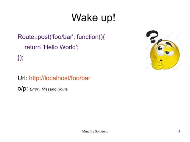 Laravel Routing and Query Building | PPT