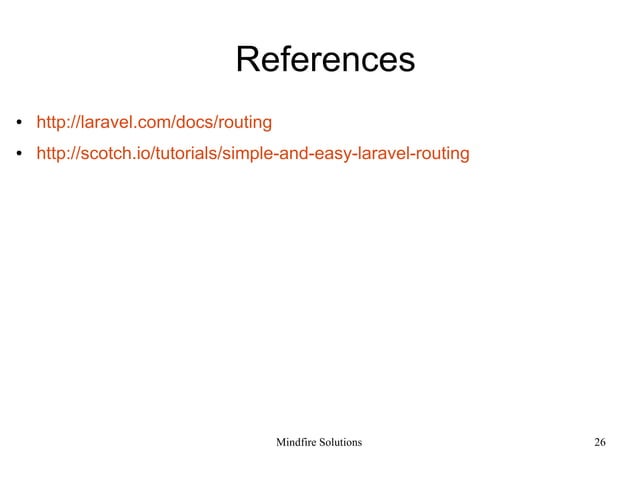 Laravel Routing and Query Building | PPT