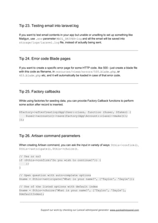 Laravel tips-2019-04 | PDF | Databases | Computer Software and Applications