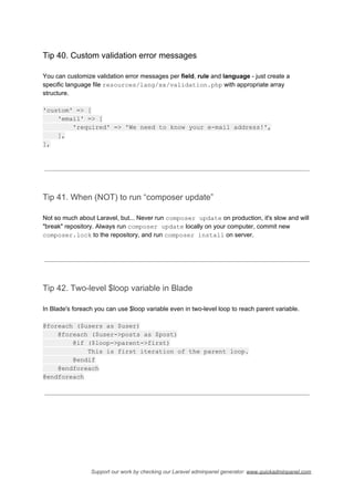 Laravel tips-2019-04 | PDF | Databases | Computer Software and Applications